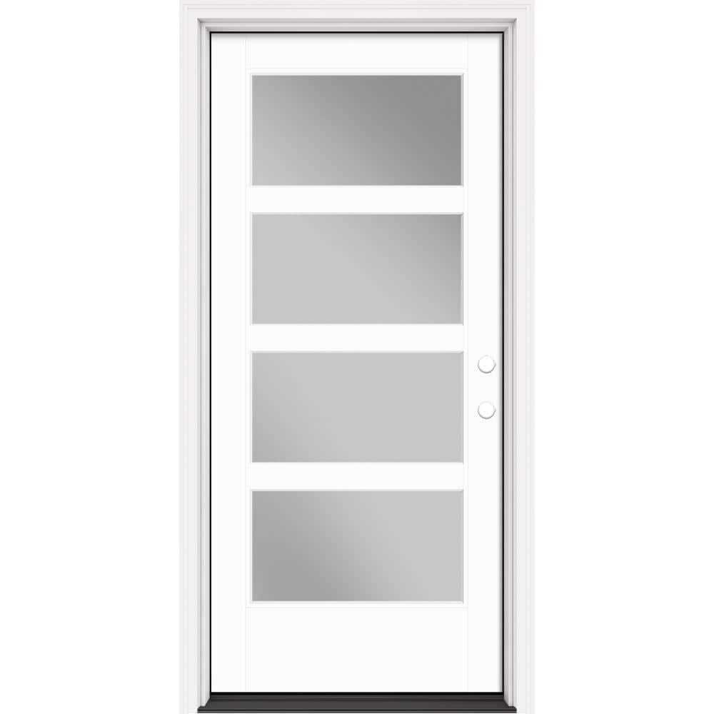 Masonite Performance Door System 36 in. x 80 in. VG 4-Lite Left-Hand ...