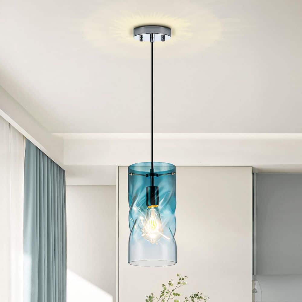 Merbotin RayHome 5.9 in. 1-Light Modern Industrial Gradient Blue ...