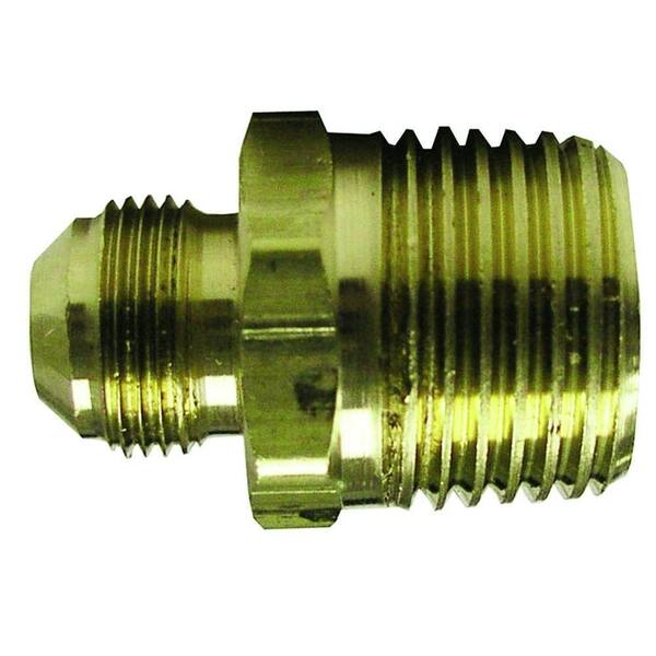 Everbilt 3/8 in. x 1/2 in. Lead-Free Brass Fine Thread Flare x MIP ...