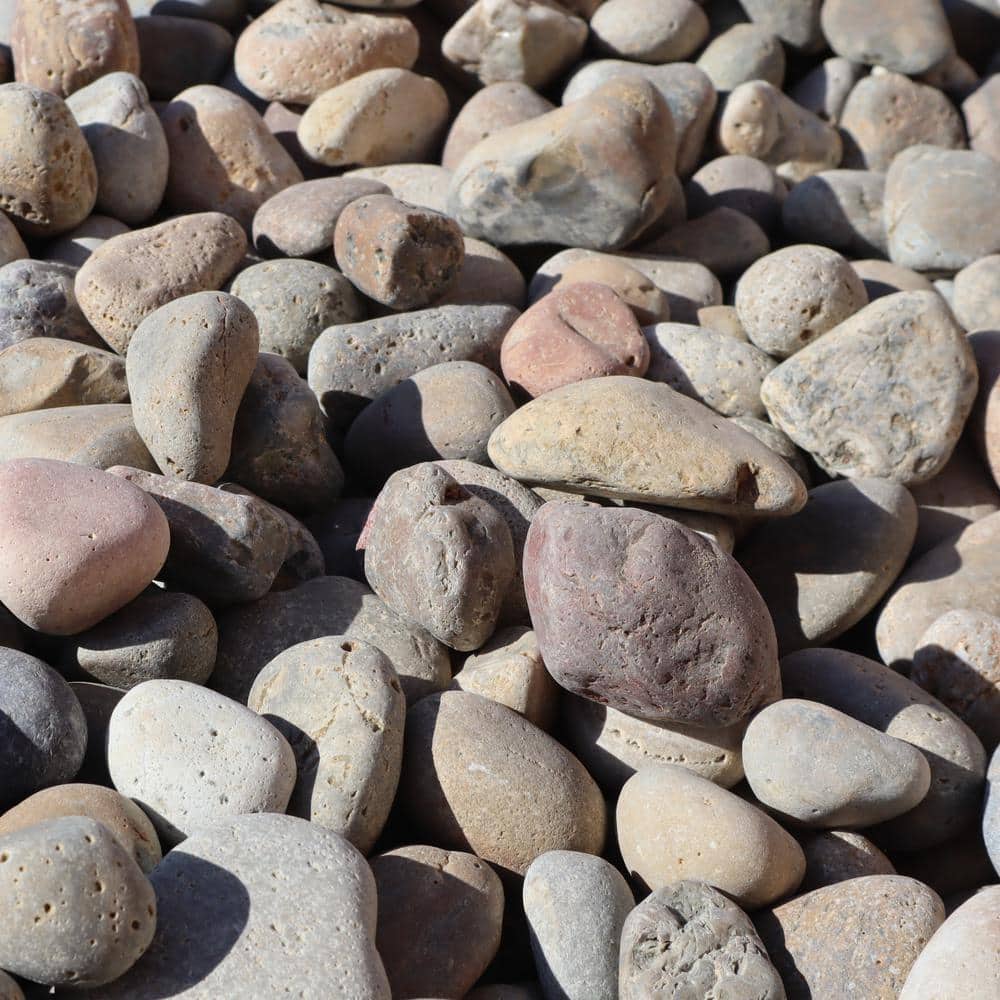 Butler Arts 3/4 in. to 2 in. Small Buff Mexican Beach Pebble (2200 lbs ...