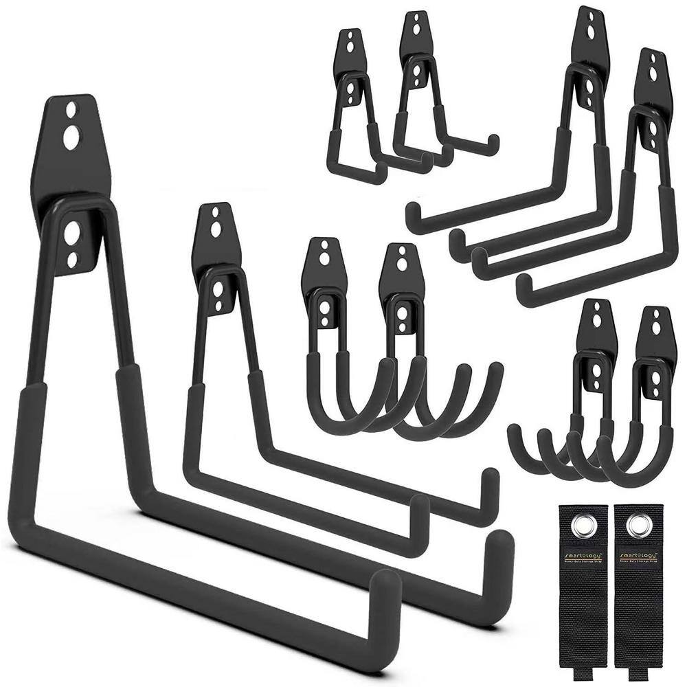 Angel Sar 12-Pack Wall Mount Storage Holders, Garage Hooks with 2 ...