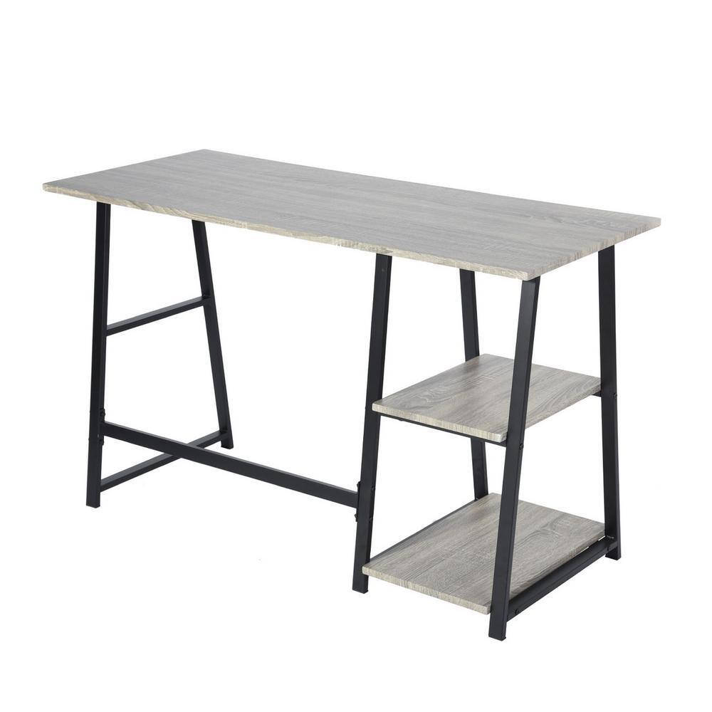 maocao hoom 47.4 in. Gray Home Office Retangular Desk Computer Desk ...