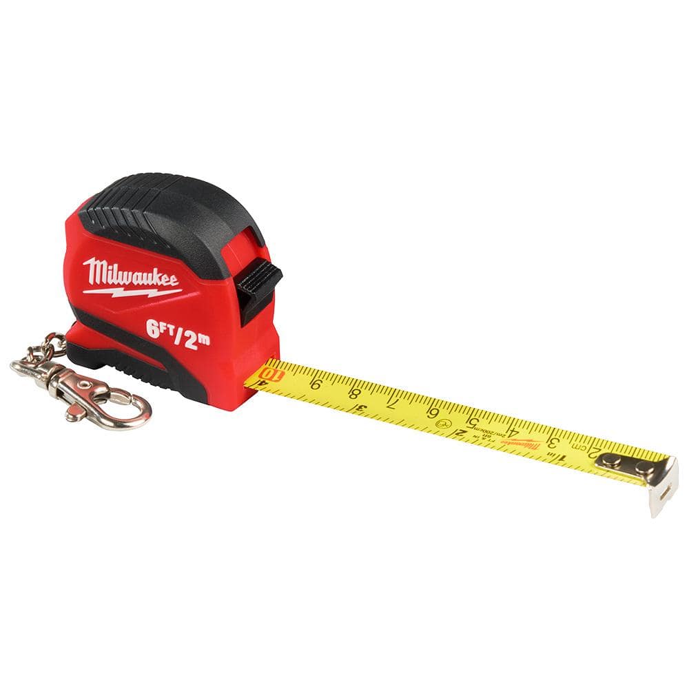 Milwaukee 6 ft. Keychain Compact Tape Measure 48-22-1706 - The Home Depot