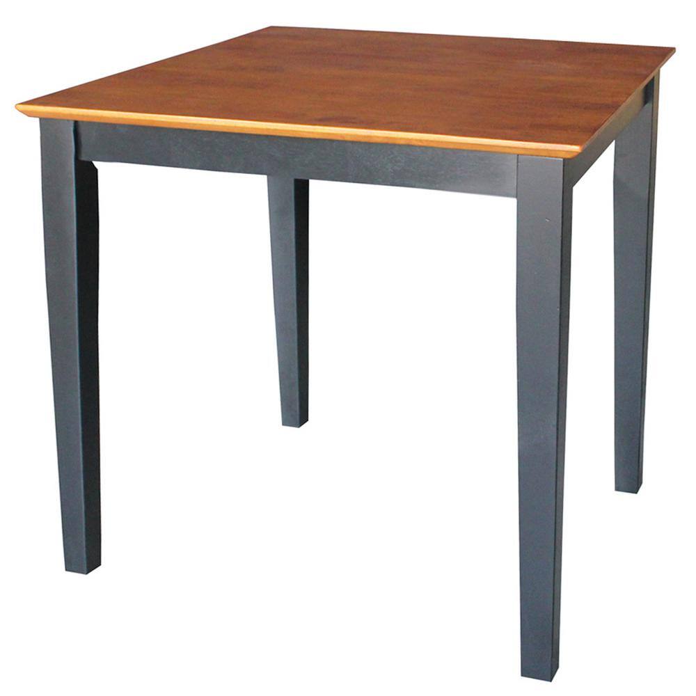 International Concepts Black and Cherry 30" Square Counter-height Table ...