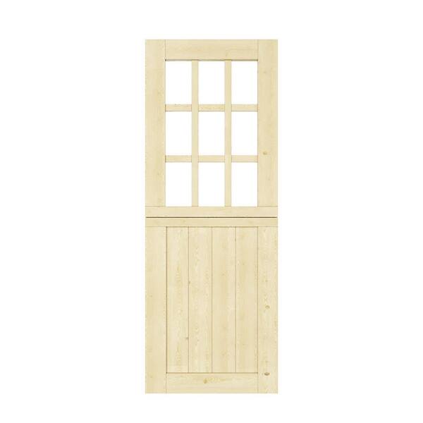ARK DESIGN 30 in. x 80 in. Universal 9-Lite Clear Glass Unfinished ...