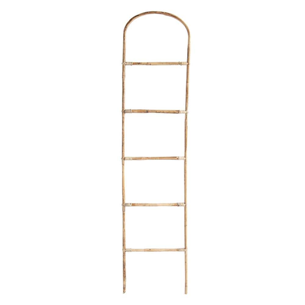 Storied Home Brown Decorative Bamboo Ladder DF2189 - The Home Depot