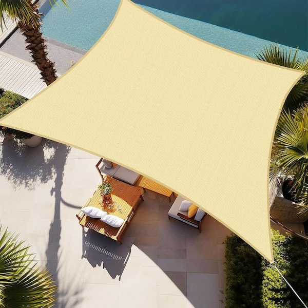 10 ft. x 13 ft. Rectangle Sun Shade Sail - UV Block Canopy for Patio ...
