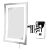 SEE ALL 6 in. x 9 in. Frameless LED Lighted Wall Mounted Makeup Mirror ...