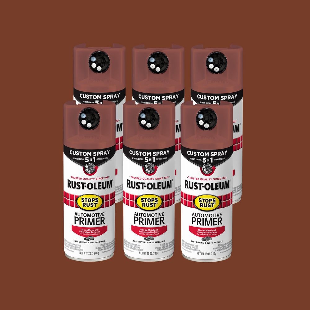 Rust-Oleum Stops Rust 12 Ounce Custom Spray 5-in-1 Flat Red Auto Primer ...