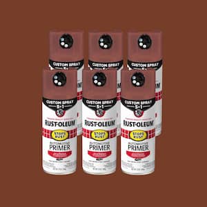 Rust-Oleum Stops Rust 12 oz. Flat Red Automotive Primer Spray (6-Pack ...