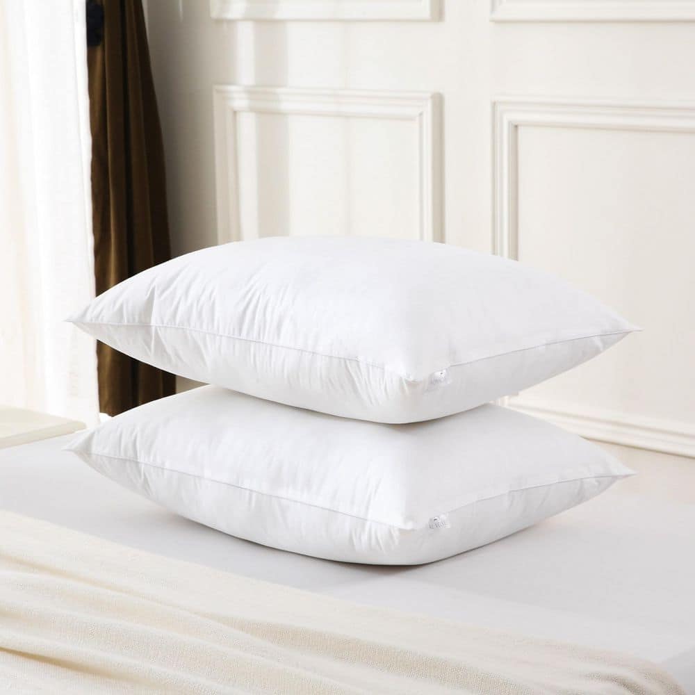 ROYAL VELVET White Goose Nano Down and Feather King Pillow, Set of 2 ...