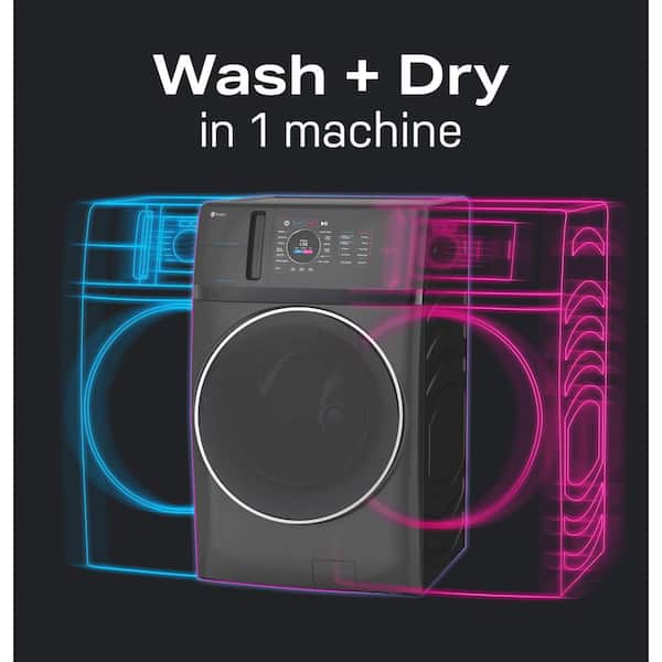 GE Profile 4.6 cu. ft. Smart UltraFast Electric Washer and Dryer Combo ...