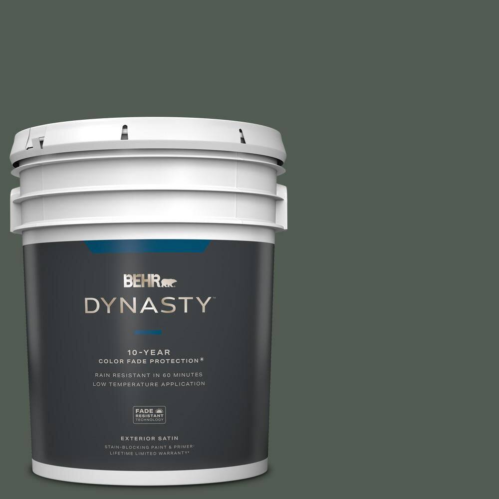 BEHR DYNASTY 5 gal. #N420-7 Alpine Trail Satin Enamel Exterior Stain ...