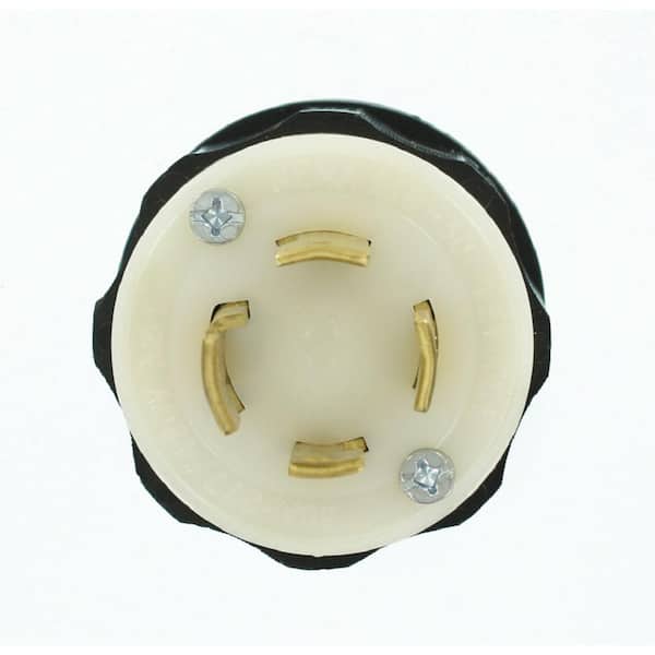 Leviton 30 Amp 277/480-Volt 3-Phase Locking Non-Grounding Plug, Black ...