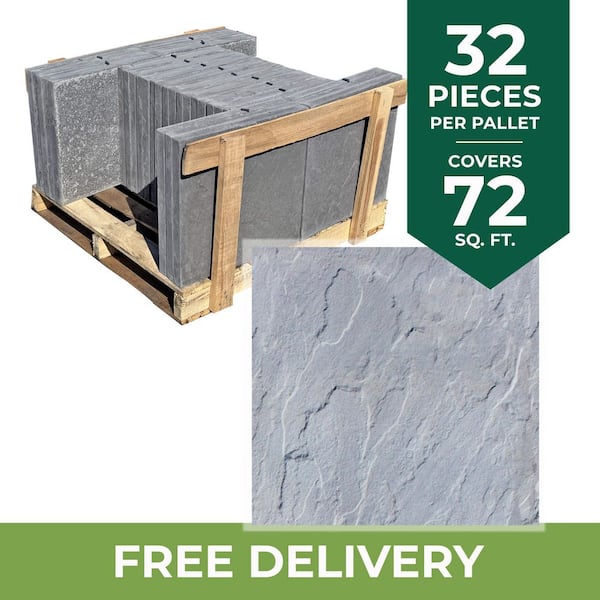 Nantucket Pavers Patio-on-a-Pallet 18 in. x 18 in. Concrete Gray ...