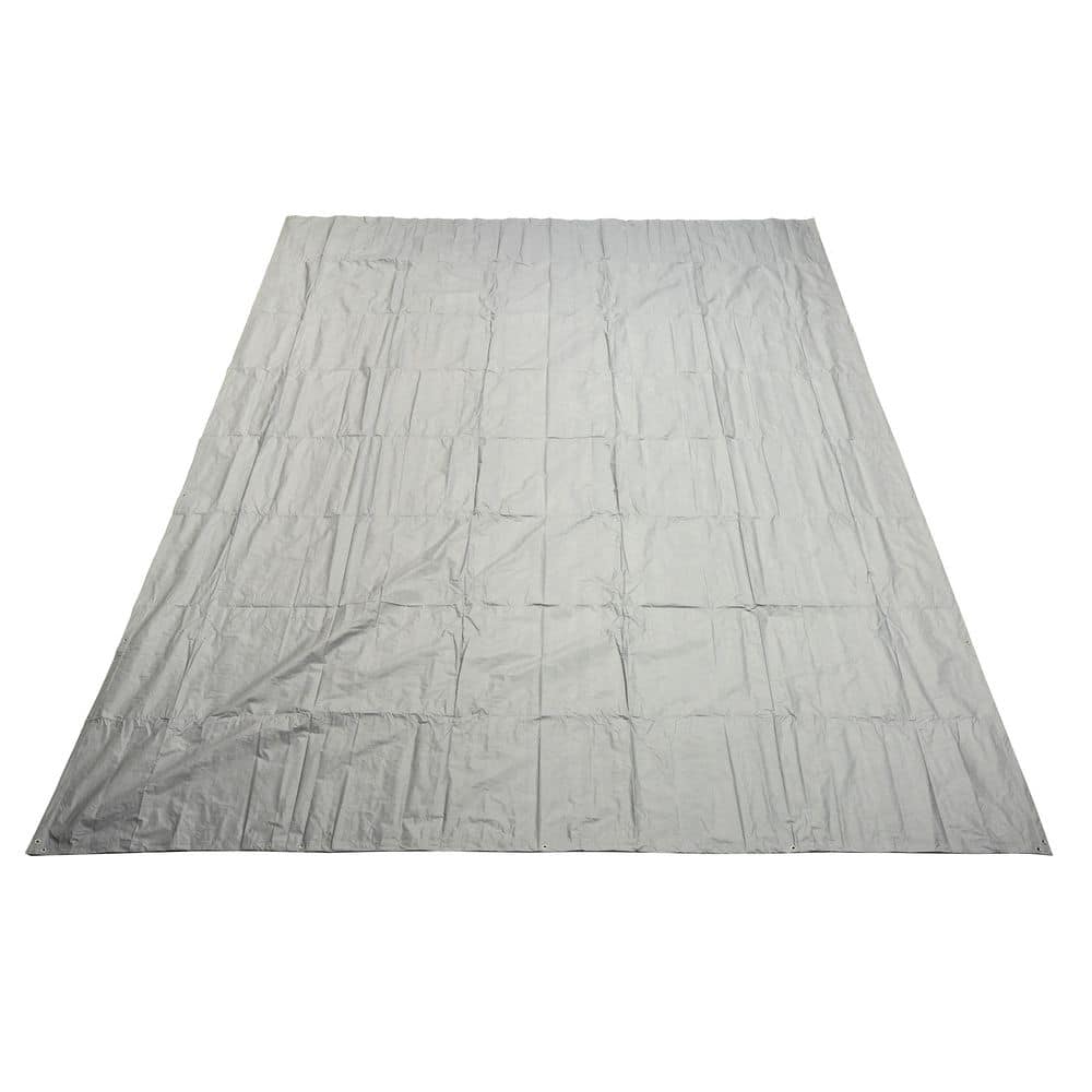 TrueShelter 15 ft. W x 20 ft. L Gray/White General Purpose Tarp ...