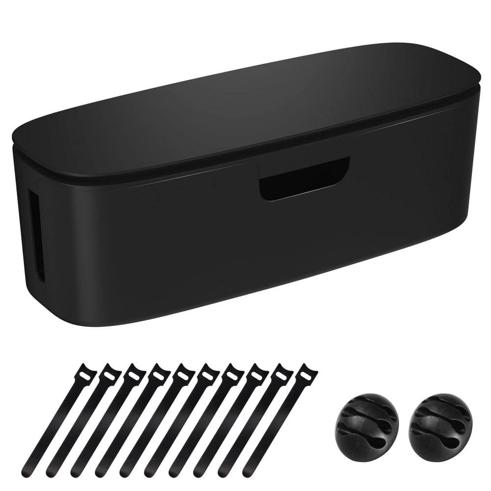 Lukyamzn Large Cable Management Box Cord Organizer Black PH03327B081 ...