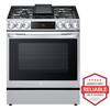 LG 6.3 cu. ft. 30 in Smart ProBake Slide-in Dual Fuel Range with Gas ...