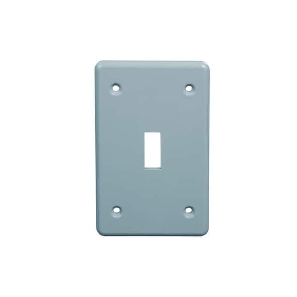 Carlon 1-Gang Gray Weatherproof Switch Receptacle Box Cover E98STSCR ...