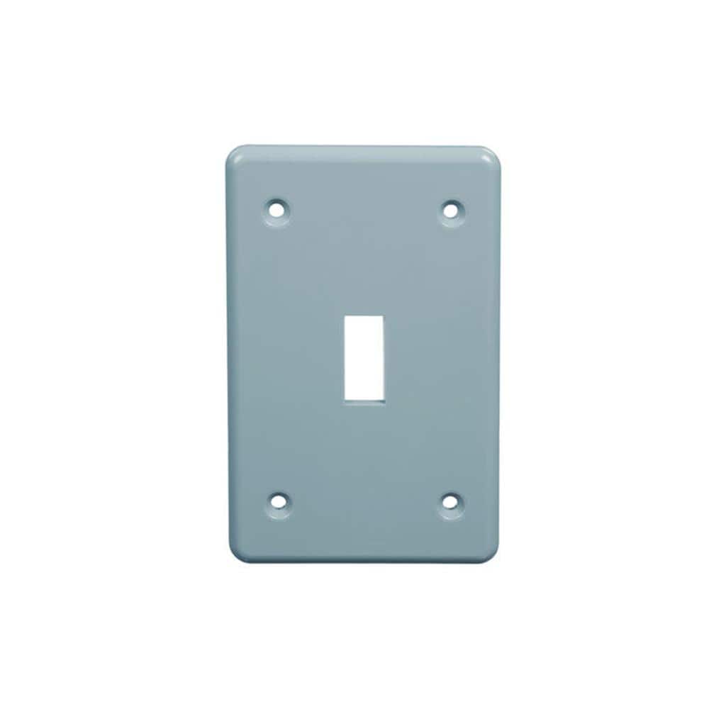 Carlon 1-Gang Gray Weatherproof Electrical Switch Receptacle Box Cover ...