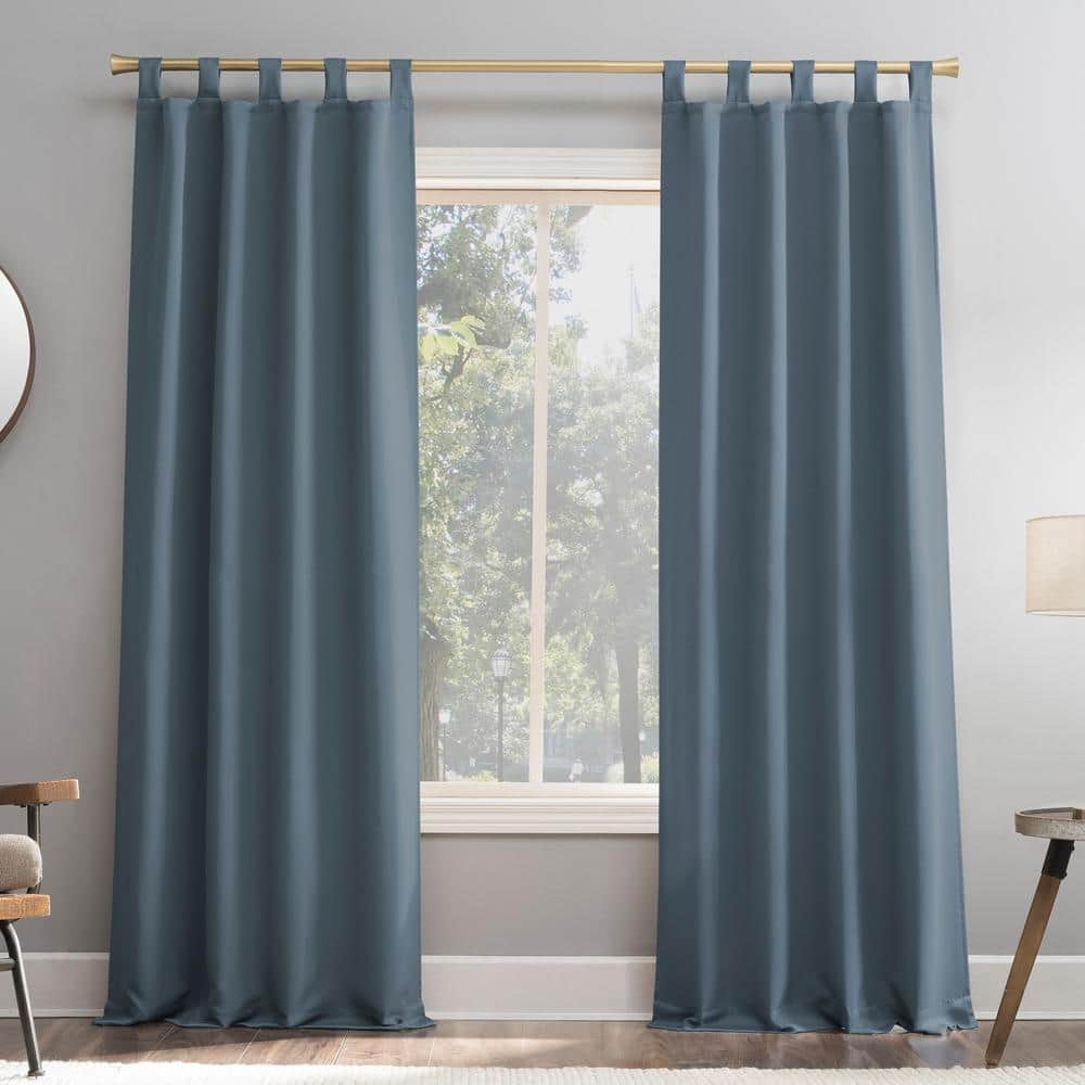 Sun Zero Gavin Energy Saving Denim Blue Polyester 40 in. W x 63 in. L ...