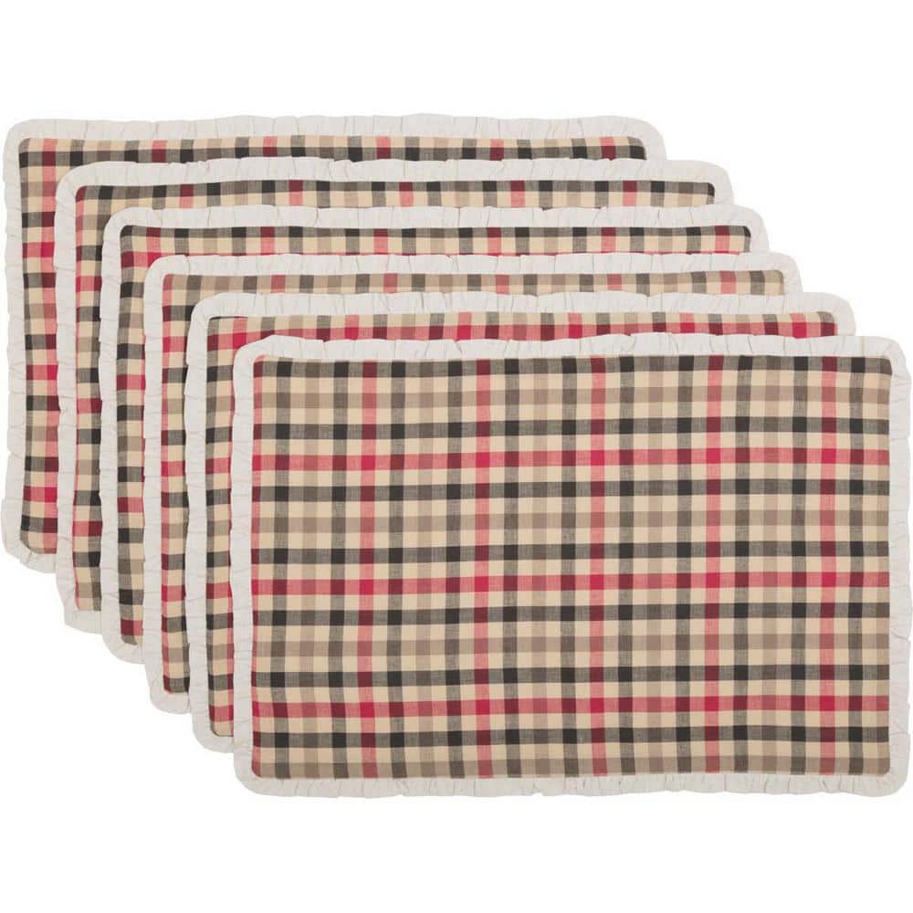 VHC BRANDS Hollis 18 in. x 12 in. Multi Red Green Ivory Cotton ...