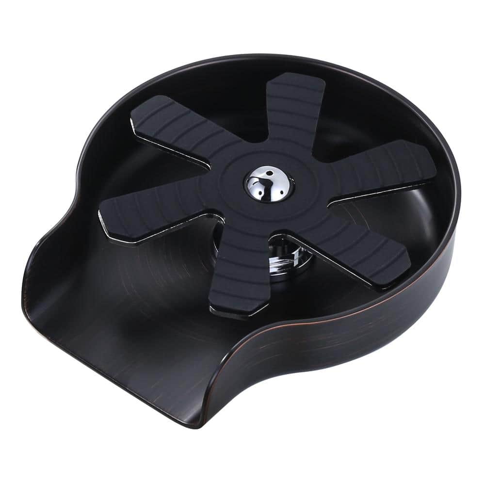 WOWOW 5 in. Metal Glass Rinser for Kitchen Sinks in Oil Rubbed Bronze ...
