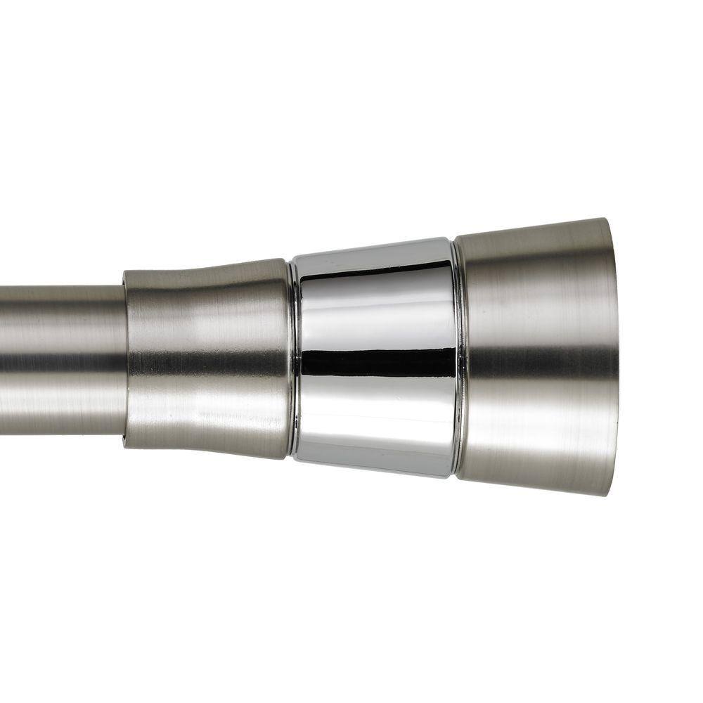 Art Decor 10 ft. Non-Telescoping 1-1/8 in. Single Curtain Rod with ...