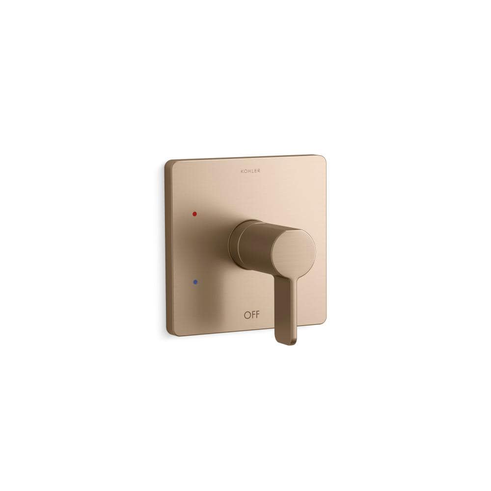 KOHLER Parallel Rite-Temp Single Handle Shower Valve Trim in Vibrant ...