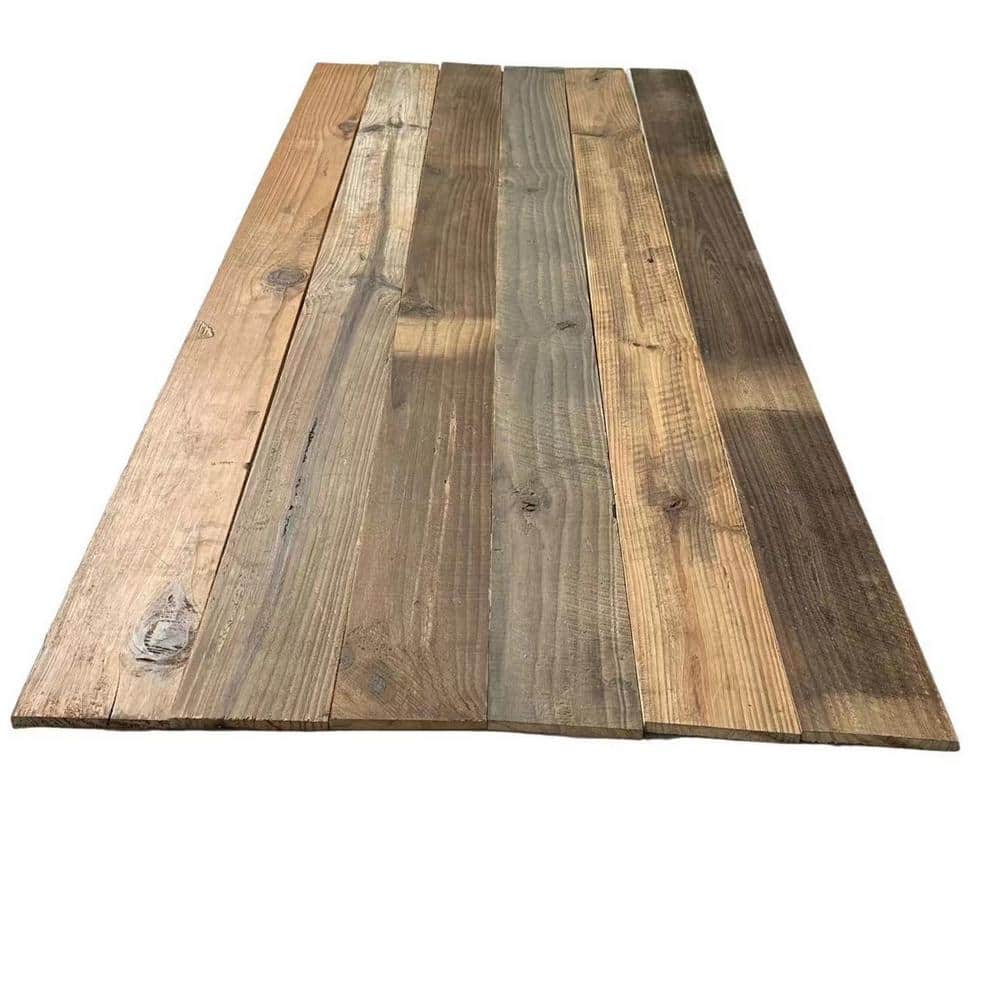Ejoy Rustic Look Naturally Weathered Reclaimed Barn Wood Panels (Set of ...
