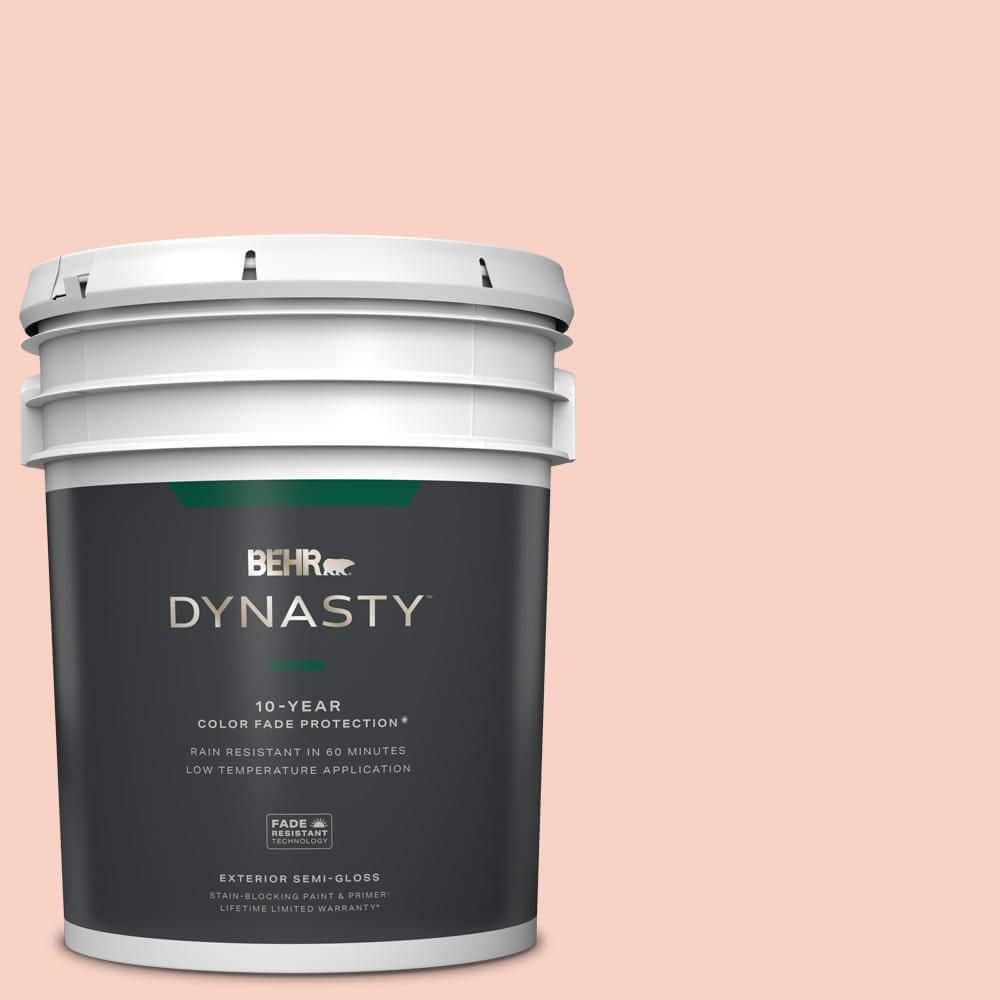BEHR DYNASTY 5 gal. #210C-2 Demure Pink Semi-Gloss Exterior Stain ...