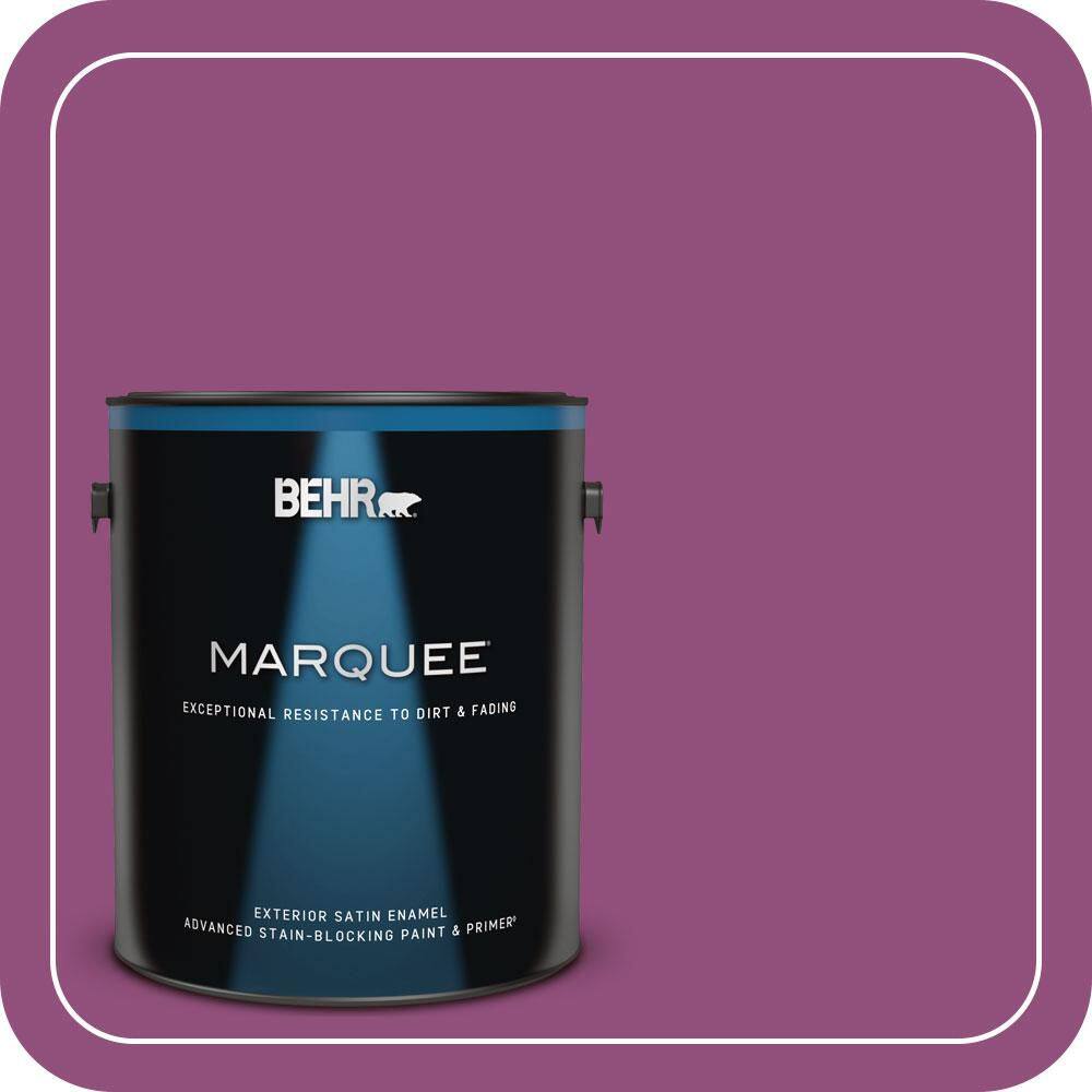 BEHR MARQUEE 1 gal. #P110-7 XOXO Satin Enamel Exterior Paint & Primer ...