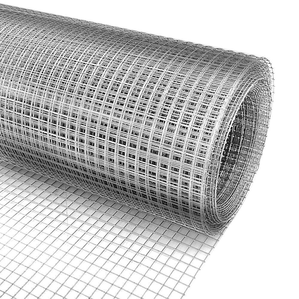 Angel Sar 8 in. x 20 ft. 1/4 in. Galvanized Wire Mesh Roll for Chicken ...