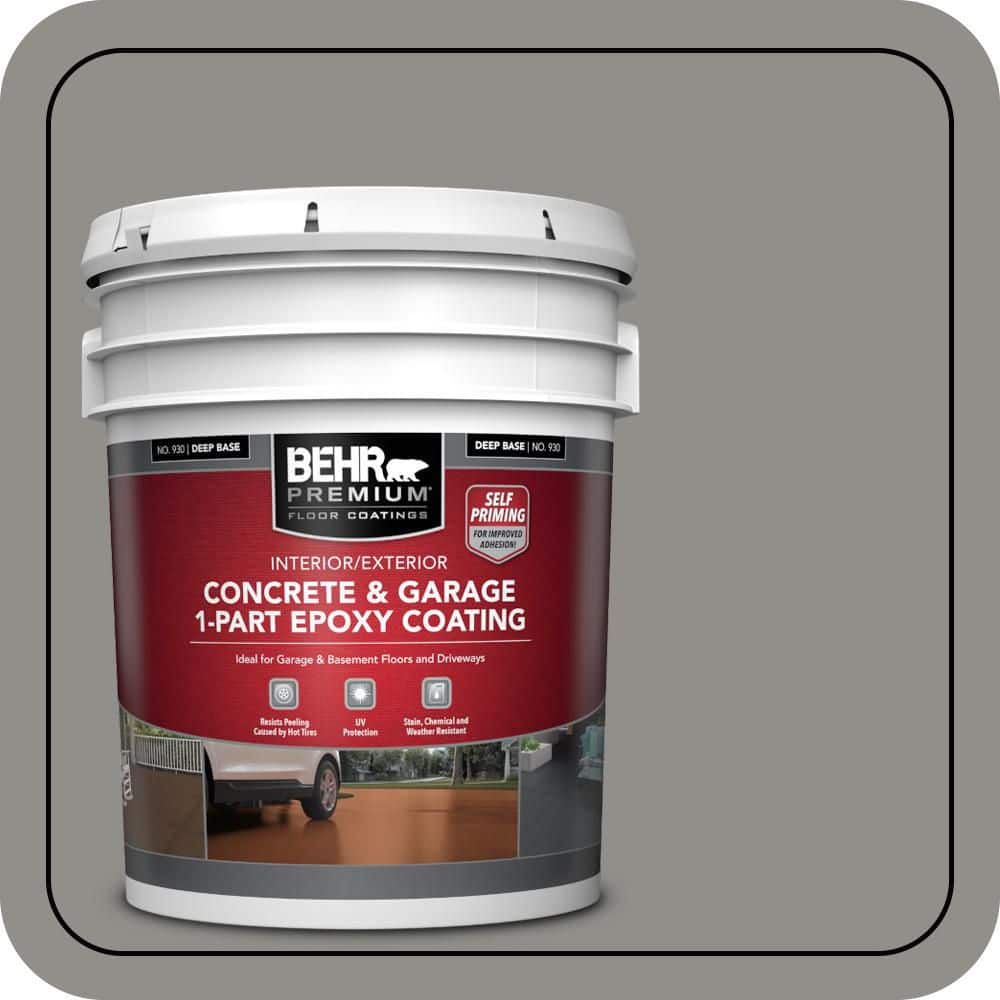BEHR PREMIUM 5 gal. #HDC-AC-19 Grant Gray Self-Priming 1-Part Epoxy ...