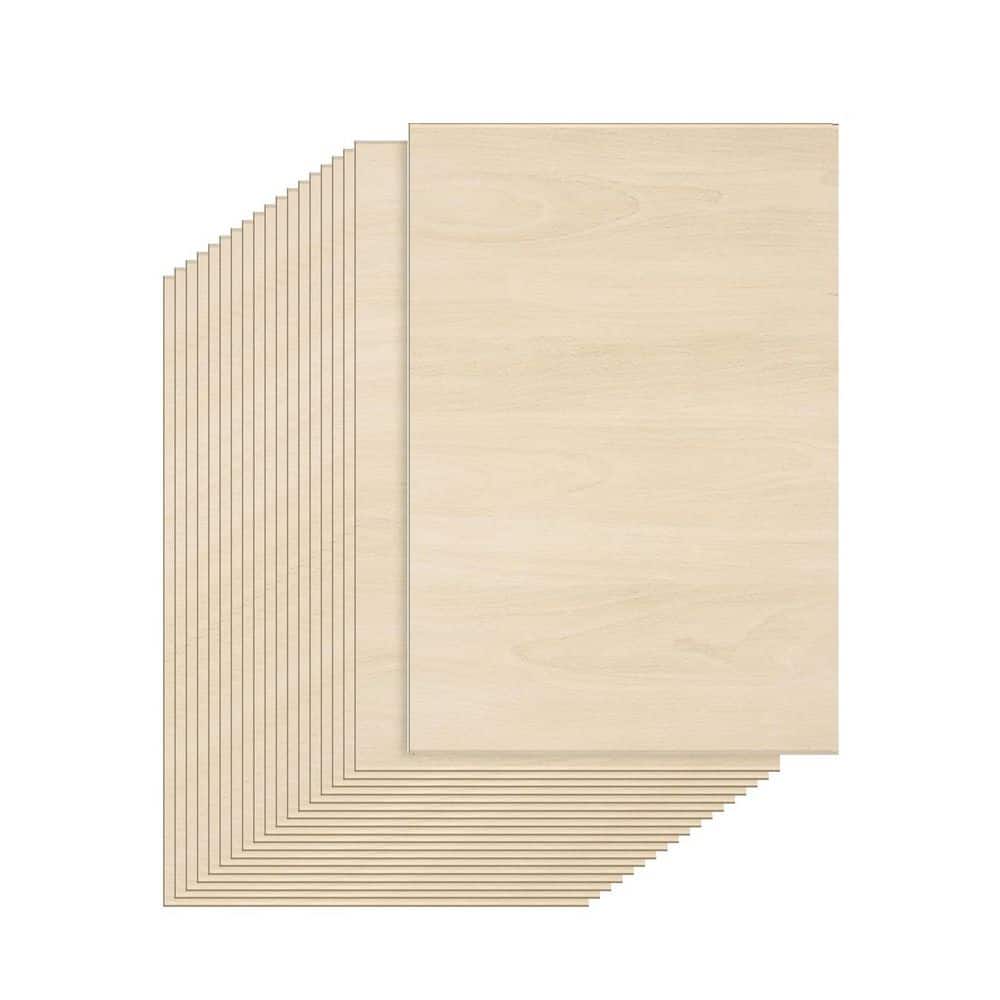 Afoxsos 1/16 in. x 8 in. x 12 in. Basswood Plywood Project Panel 18 ...