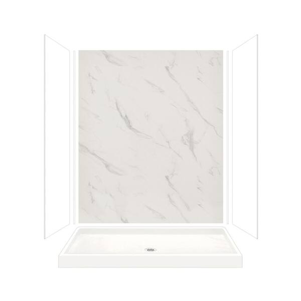 Transolid Expressions 32 in. x 60 in. x 72 in. Shower Kit with Center ...