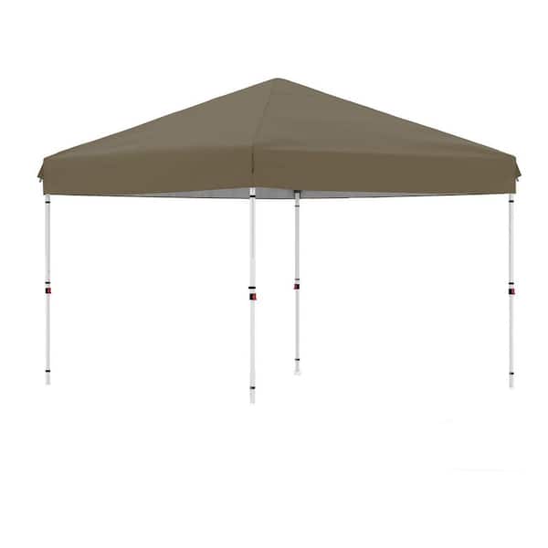 10 ft. x 20 ft. Rectangular Brown Pop Up Canopy Tent 1-Person Setup ...