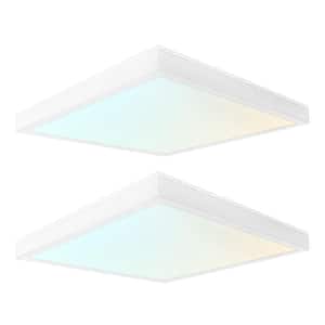 LUXRITE 12 in. x 12 in. 1500 Lumens Integrated LED Panel Light 18-Watt ...