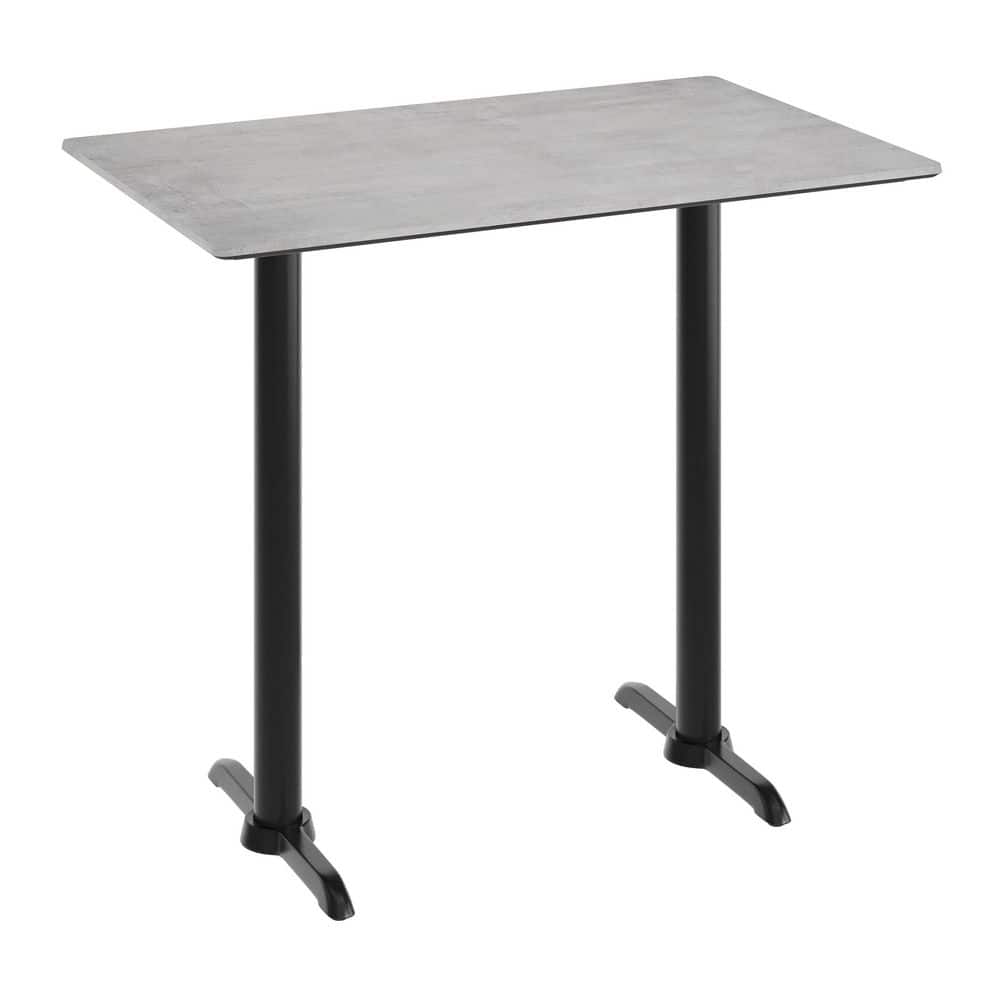 Carnegy Avenue Acadia 42 in. H Gray Faux Concrete/Black Base Rectangle ...