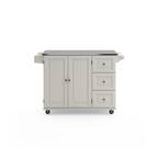 HOMESTYLES Dolly Madison White Kitchen Cart with Stainless Top 4512-95 ...