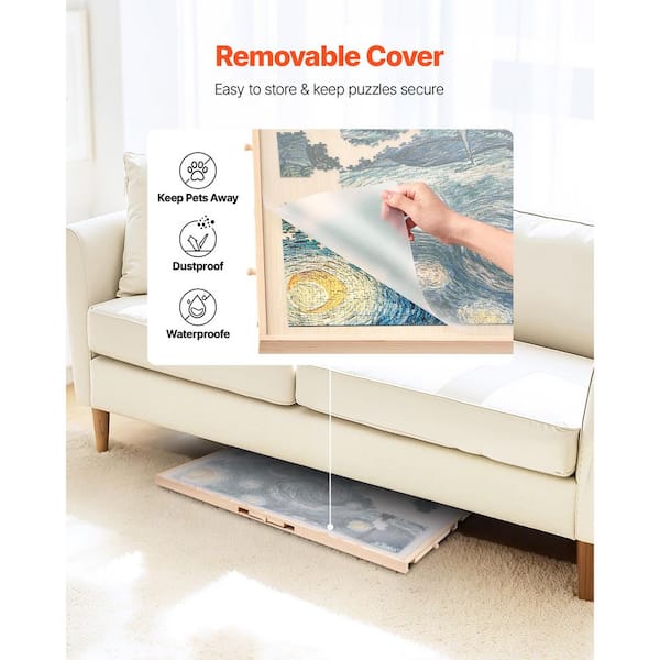 SKYSHALO 1500-Piece Puzzle Board with 5 Drawers, 34. x. 25 in. Portable ...