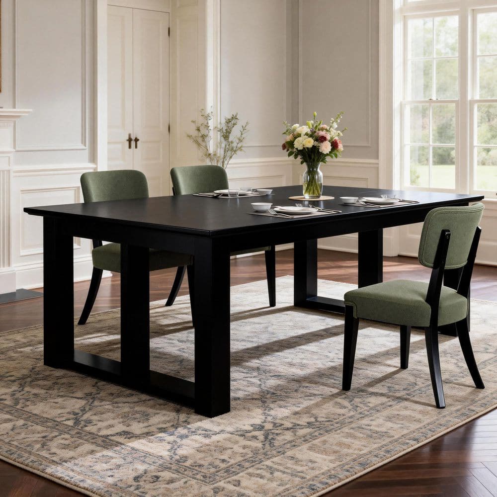 Noble House Gaviel Modern Green Fabric Upholstered Parsons Dining ...