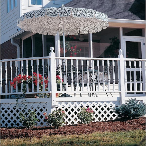 Veranda 4 ft. x 8 ft. White Diamond 1.107 in. Privacy Vinyl Lattice ...