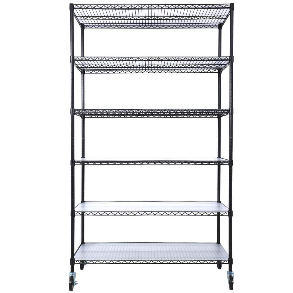 UPC 751604529274 - 6 Tier Black Metal Pantry Organizer, Heavy Duty ...