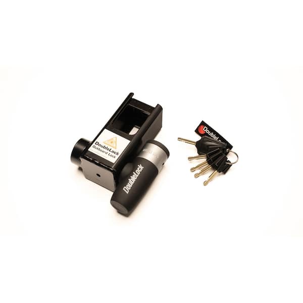 DoubleLock Barracuda Outboard Lock Short, Black 090-010A - The Home Depot