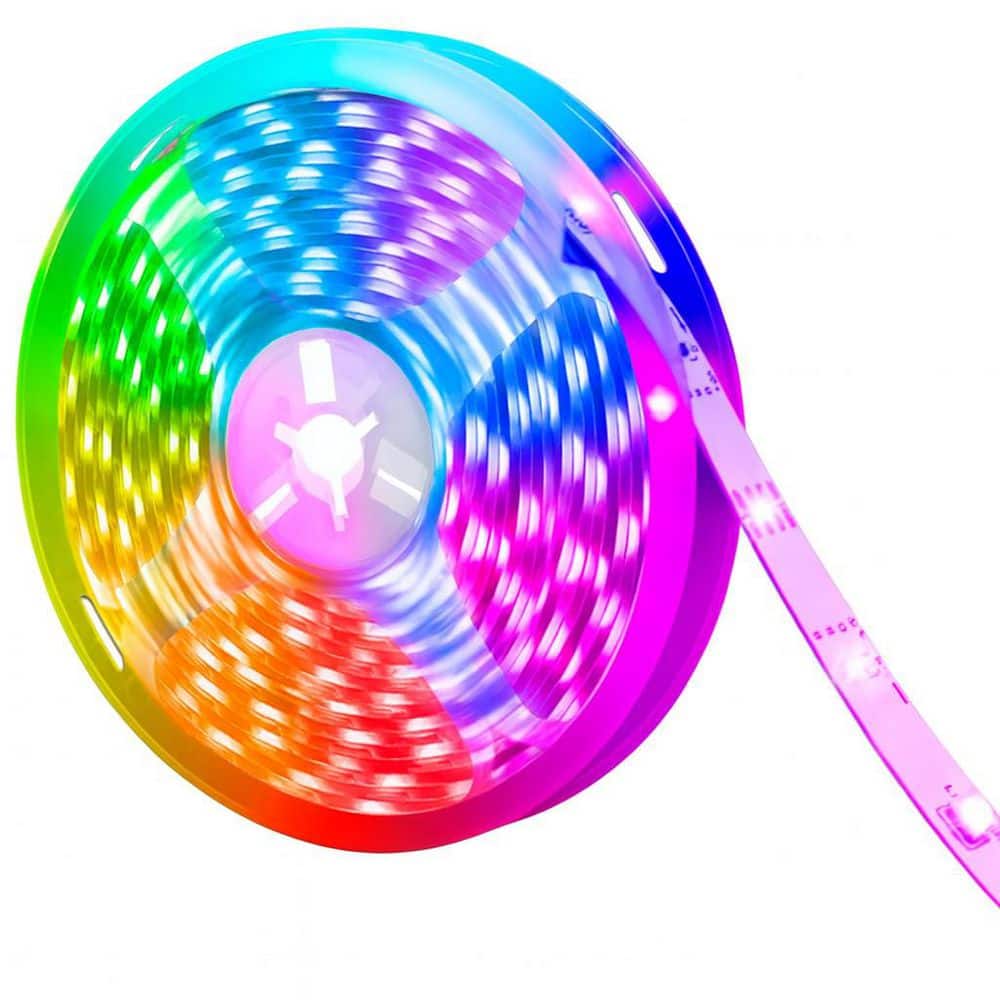 BeamBox 50 ft. Integrated LED White Strip Light Fixture RGB Tape Lights ...