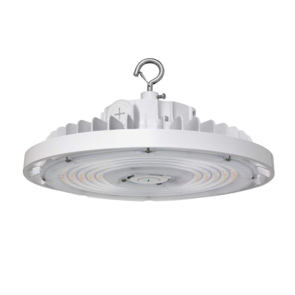 RUN BISON 13 in. 240W White Integrated LED UFO High Bay Light Garage ...