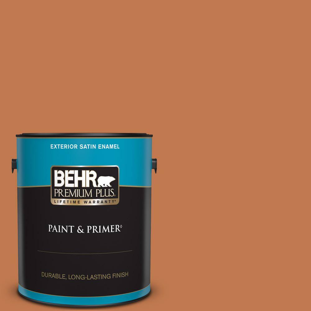 BEHR PREMIUM PLUS 1 gal. #240D-6 Chivalry Copper Satin Enamel Exterior ...