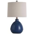 StyleCraft Cameron - Ceramic Table Lamp - Seaside Storm Blue Finish ...