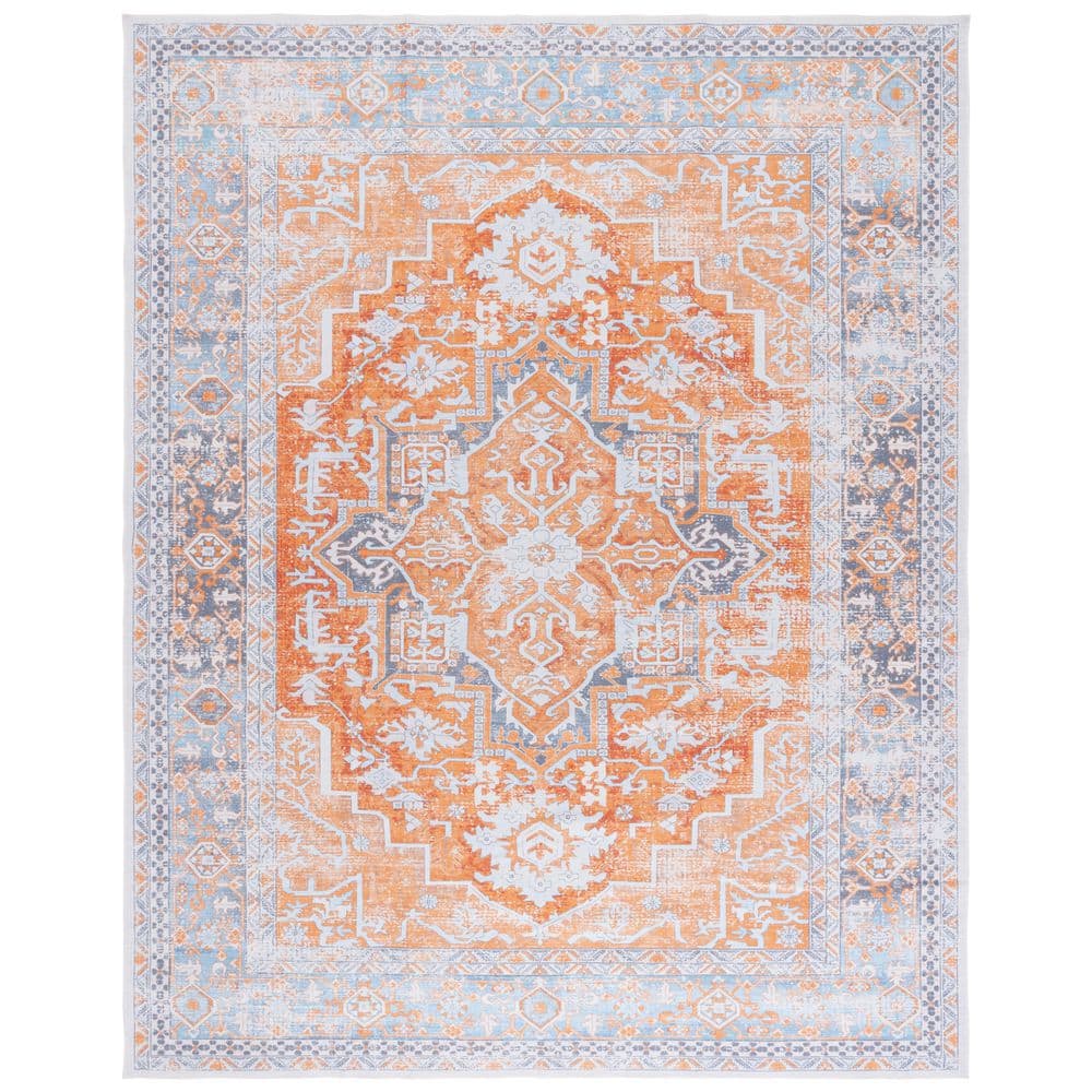 SAFAVIEH Arizona 8 ft. x 10 ft. Rust/Gray Oriental Area Rug ARZ223Q-8 ...